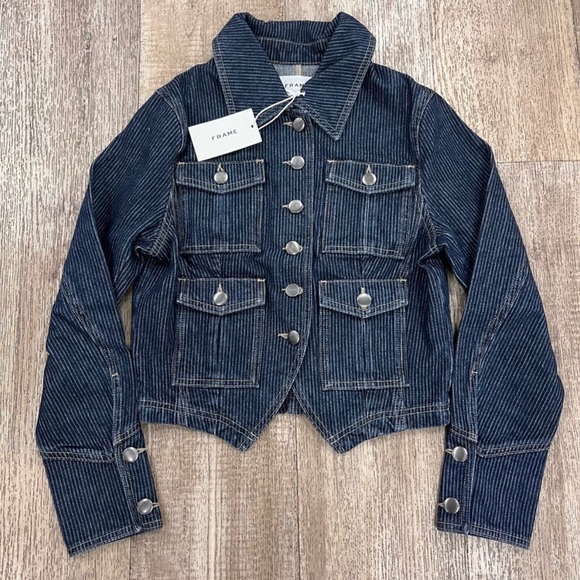 Frame Denim | Jackets & Coats | Frame Denim Military Jacket Firm Price ...